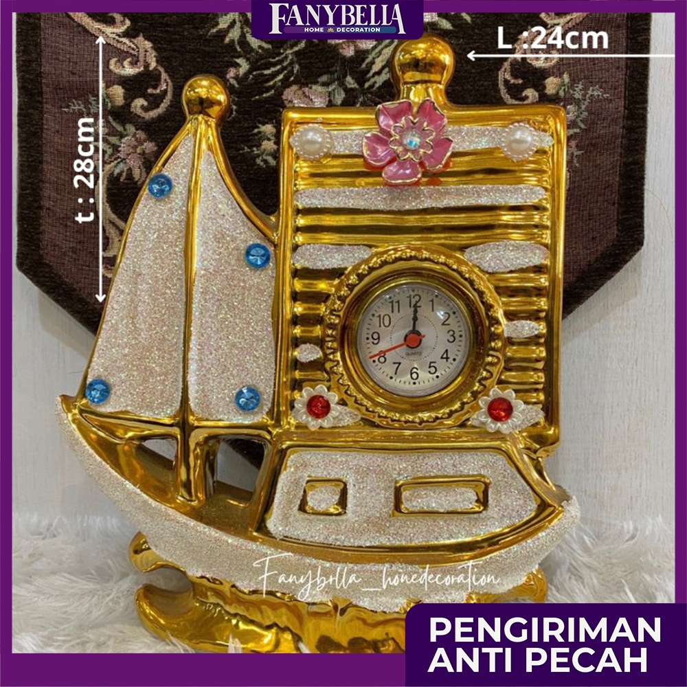Jual Pajangan Kapal/ Pajangan Jam Keramik | Shopee Indonesia