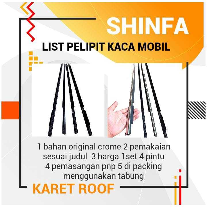 Jual list pelipit kaca pintu samping mobil corolla altis 2001 sampai ...