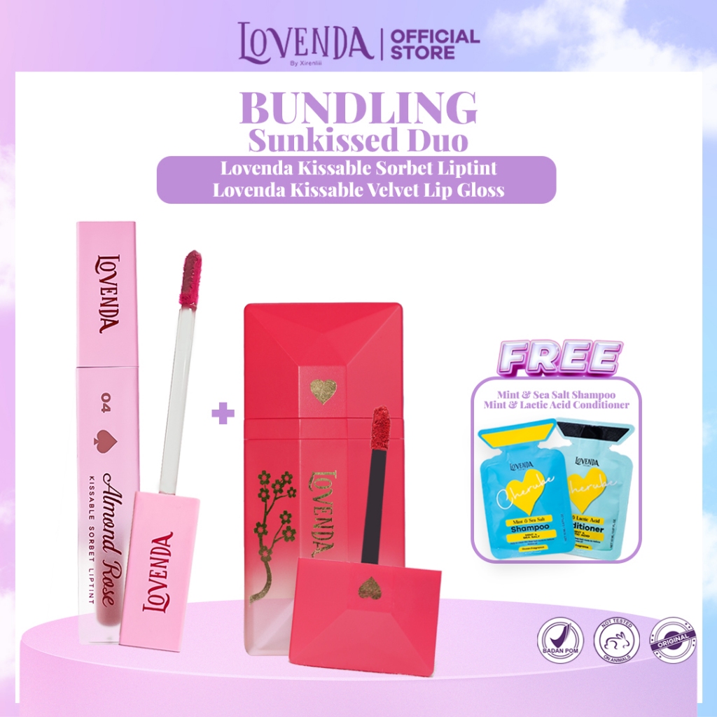 Jual Lovenda Kissable Sorbet Bundle Liptint dan Velvet Lip Gloss [FREE ...