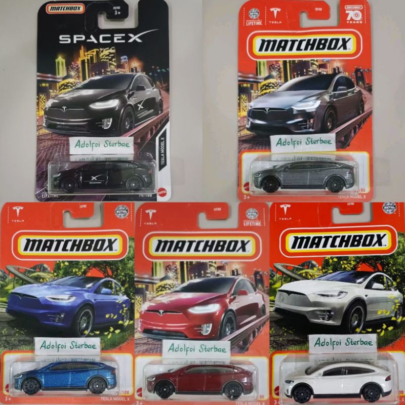 Jual matchbox tesla model x mbx green speed mobil listrik 70 years ...