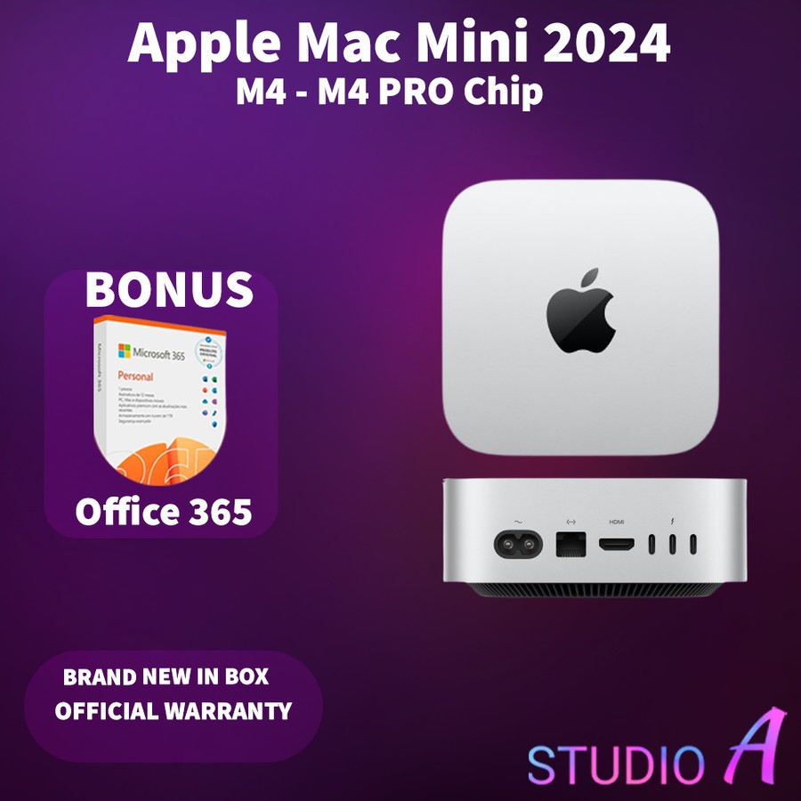 Jual Mac Mini M4 M4 Pro 2024 512gb 256gb 16 Core Gpu Ram 24gb 9540