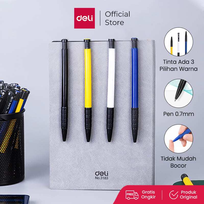 Jual Deli Gel Pen / Pulpen Cetek Cepat Kering 3 warna isi tinta tebal ...
