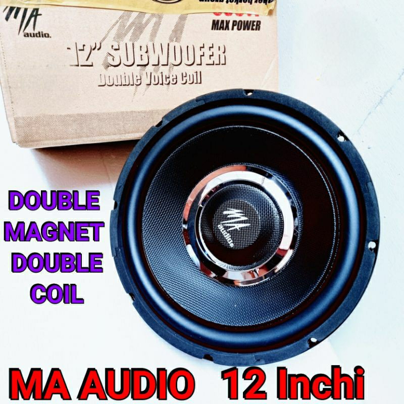 Jual Subwoofer 12 inch MA AUDIO MA-1224 Double Coil Magnet Subwofer ...