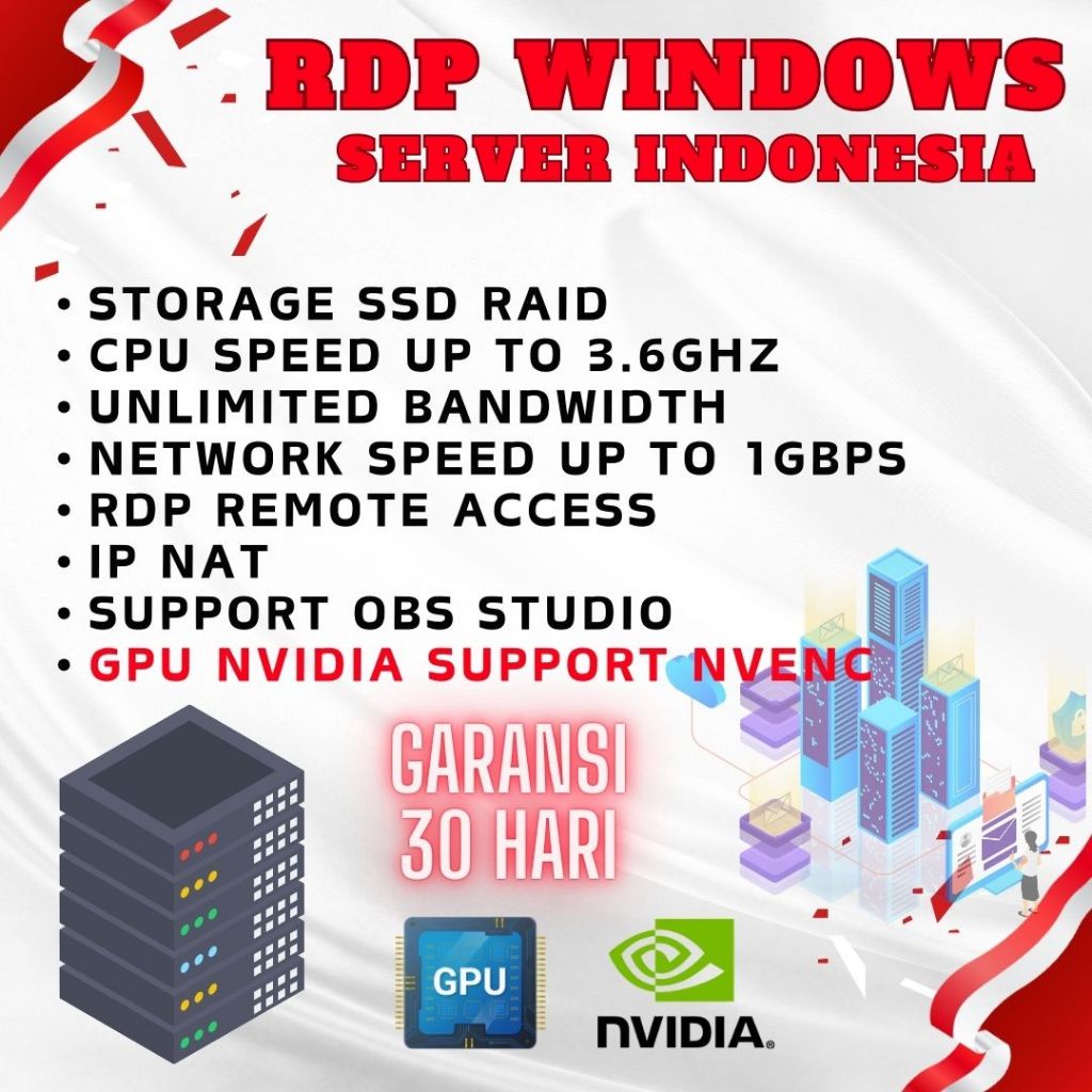 Jual VPS GPU - Windows RDP GPU VGA Nvidia Youtube OBS Studio Live Streaming | Shopee Indonesia