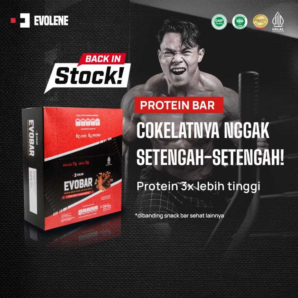 Jual Evolene - Protein Bar - Evobar Coklat 1 Box Isi 12 Sachet Snack ...