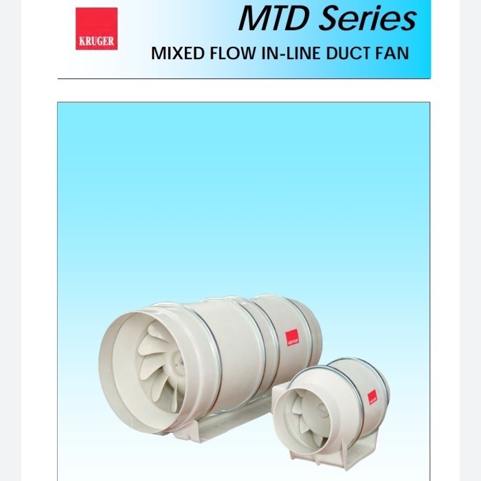 Jual Centrifugal duct inline KRUGER 4"inch MTD 100/2 44/27watt 2250 ...