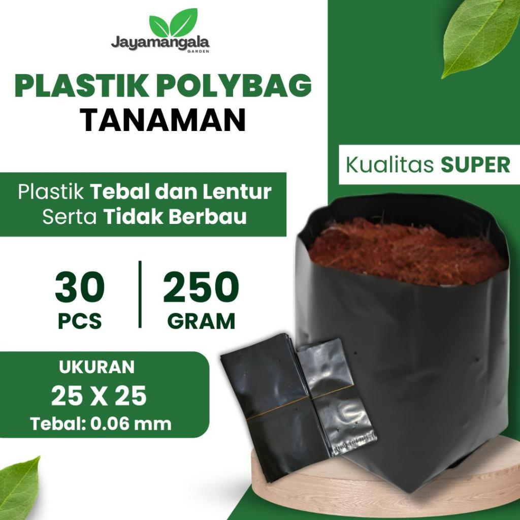 Jual Polybag Tanaman 25x25 250 Gram 30 Pcs - Plastik Hitam Semai Benih ...