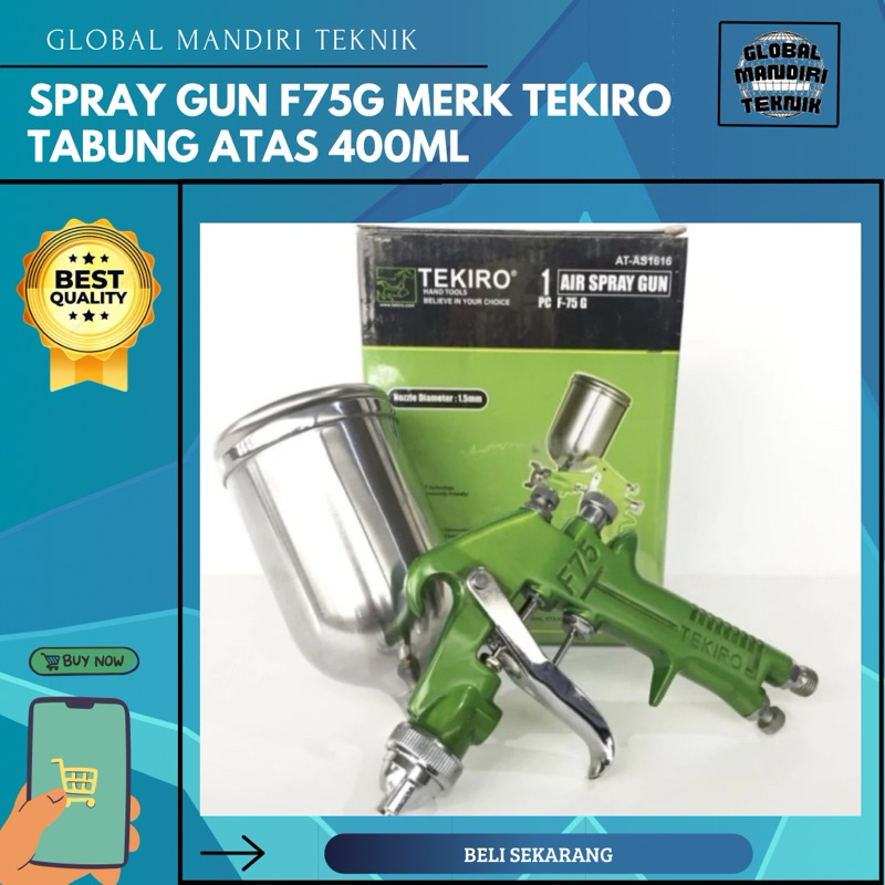 Jual Spray Gun Merk Tekiro F75G / Air Spray Gun F75G / Semprotan Cat ...