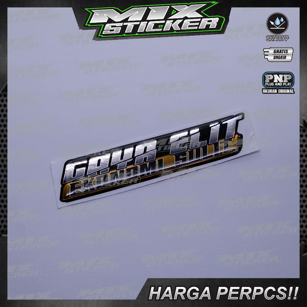Jual Emblem logo gaya elit ekonomi sulit / emblem timbul gaya elit ...