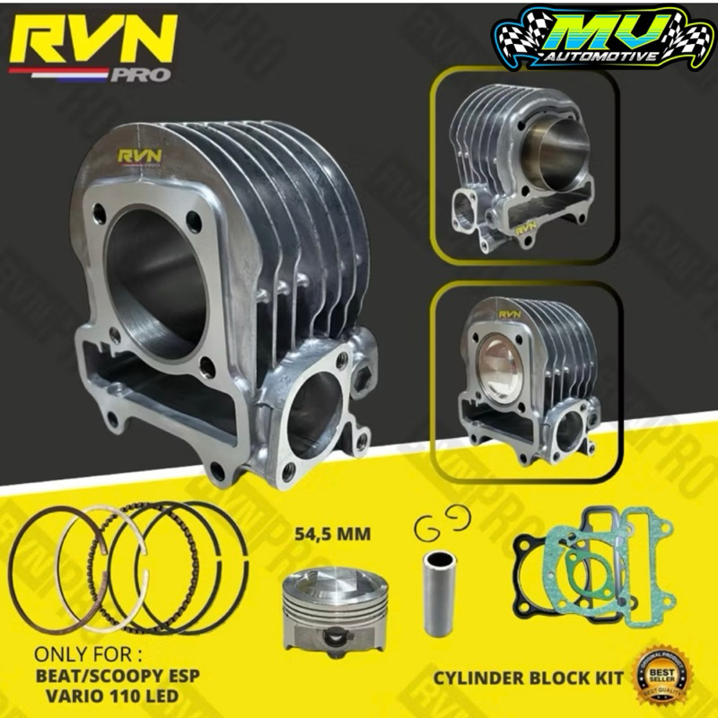 Jual BLOK SEHER BORING STD 50MM - BORE UP 54.5MM BEAT POP BEAT ESP SCOOPY ESP K44 VARIO 110 LED ...