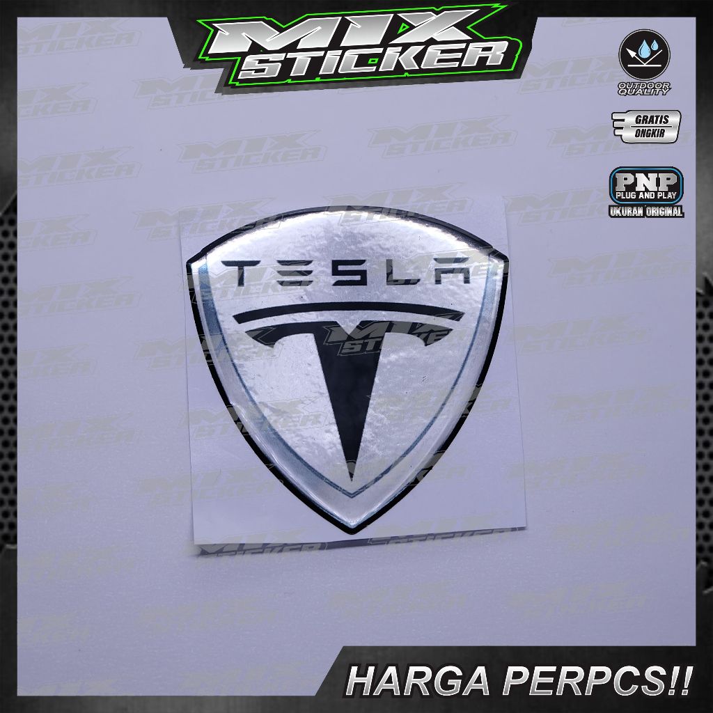 Jual Emblem logo tesla / emblem timbul tesla / sticker tesla / stiker ...