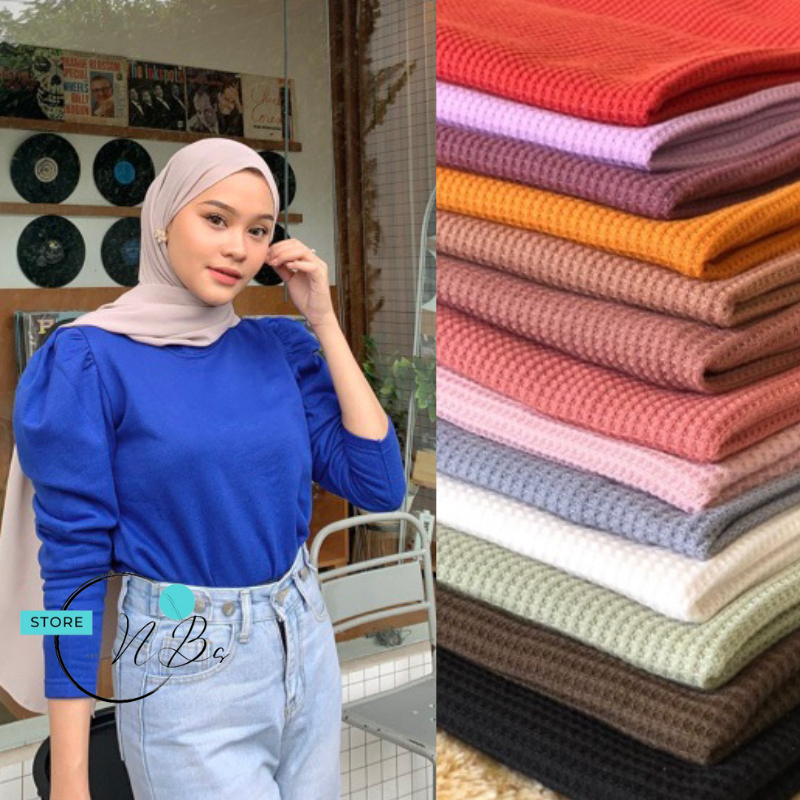 Jual Blouse Puffy Wanita Knit Premium / Atasan Wanita Lengan Panjang ...