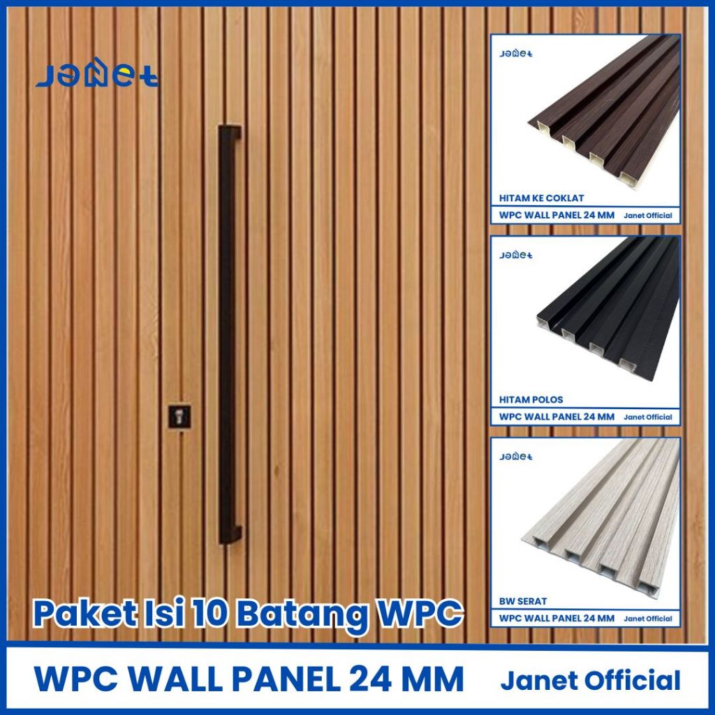 Jual (Paket 10 Batang) WPC wall Panel 24mm Dekorasi Dinding Premium Kayu | Wallpanel Woodpanel ...