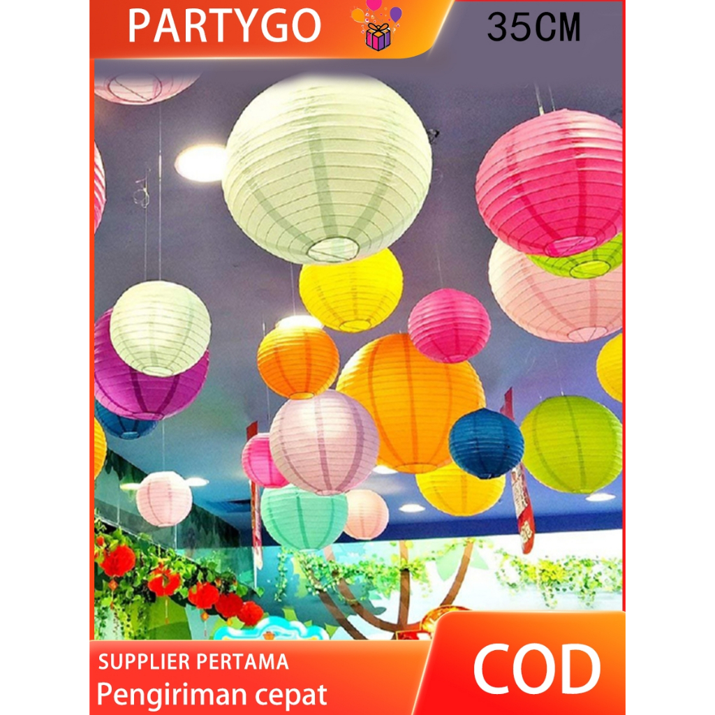 Jual Lampion Balon Gantung Random Lantern Kertas Merah Putih | Shopee ...