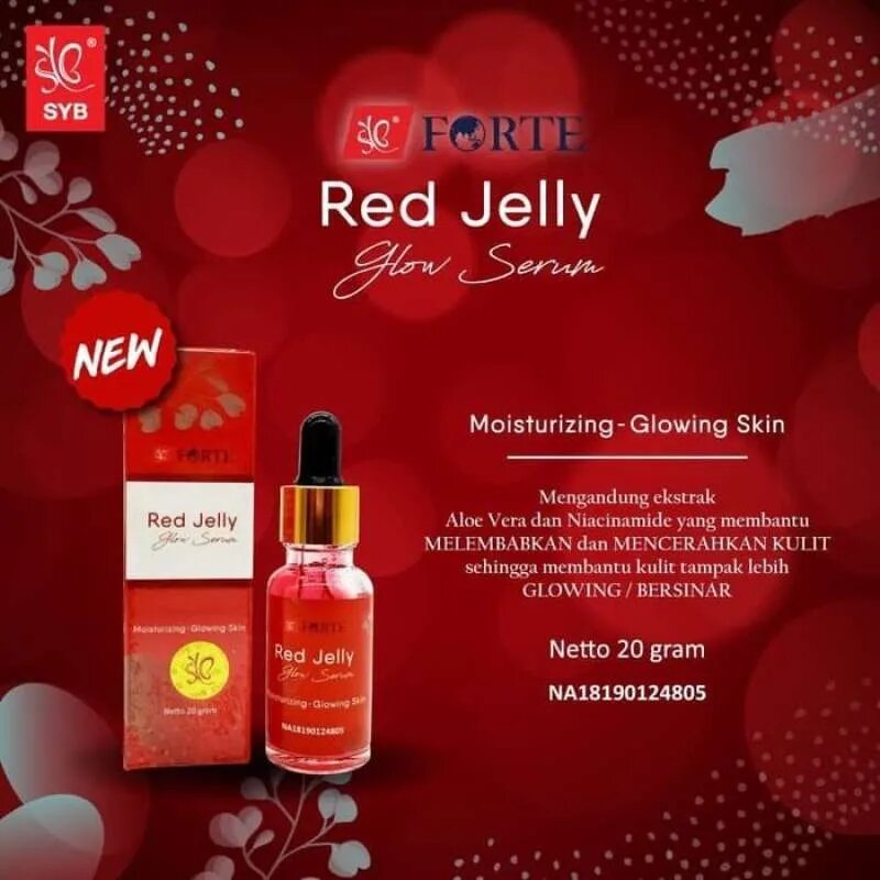 Jual SERUM JELLY MERAH ELEGAN SUPER GLOWWING - SYB FORTE RED JELLY GLOW ...