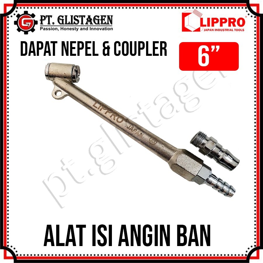 Jual Lippro 9100C-RH Air Tire Chuck 6" Alat Isi Pengisi Angin Ban Motor ...
