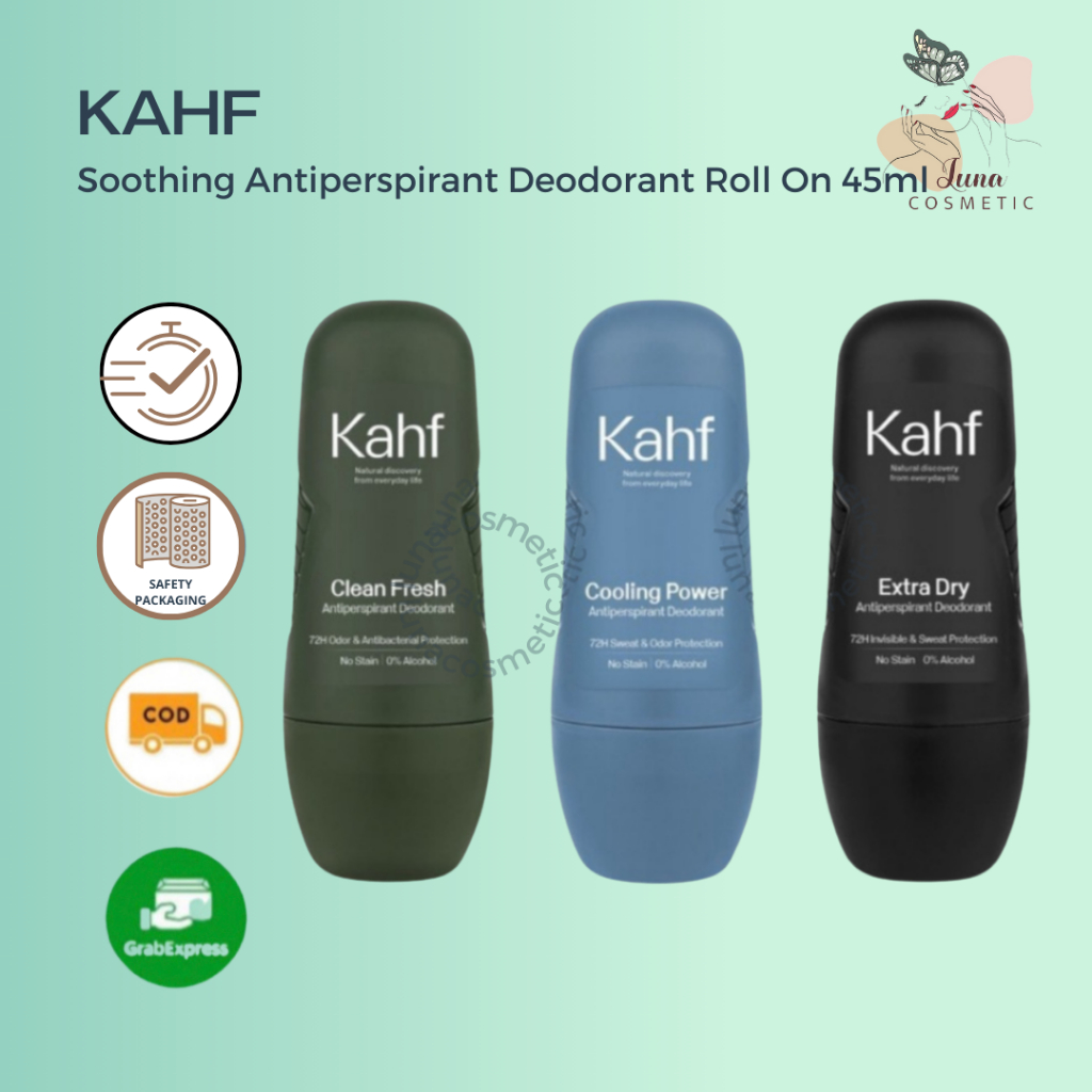 Jual KAHF Soothing Antiperspirant Deodorant Roll On 45ml | Shopee Indonesia