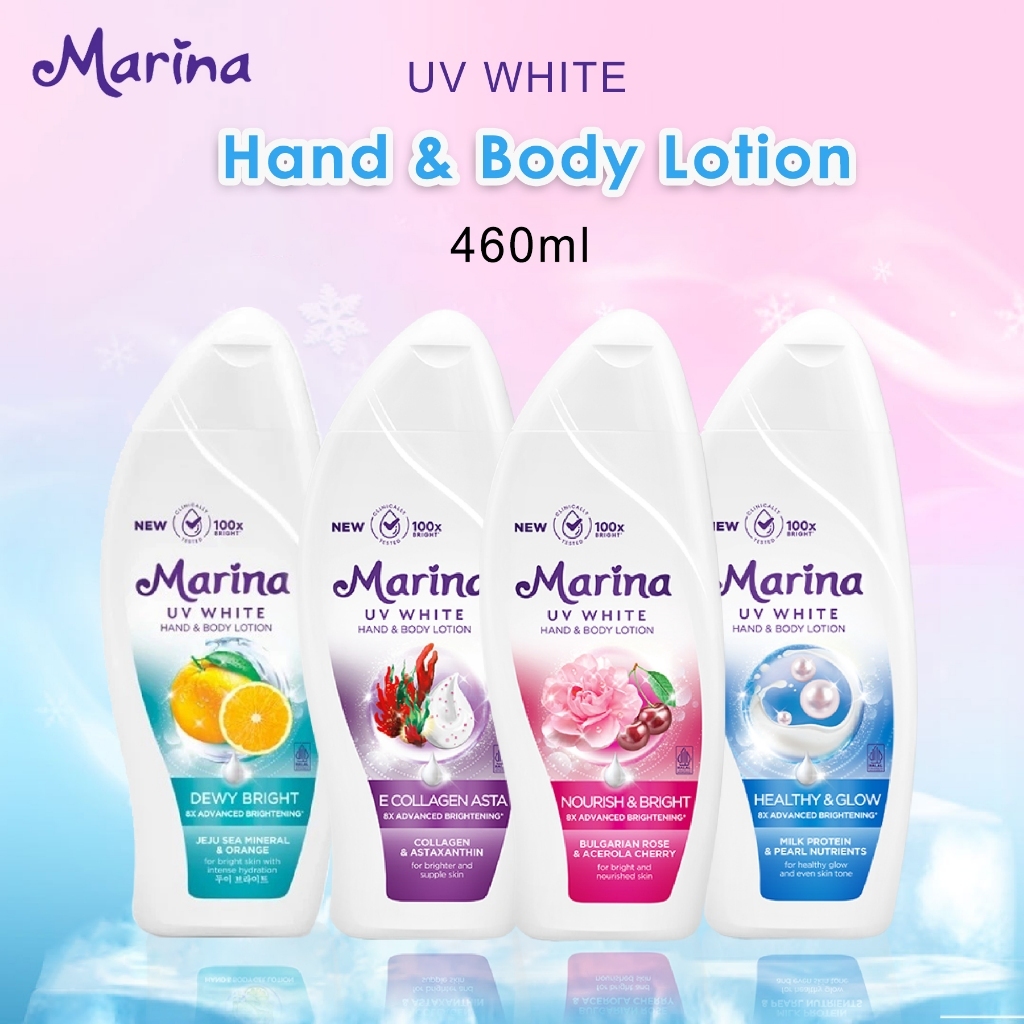 Jual Marina UV White Hand And Body Lotion Nourish and Bright / Healty ...