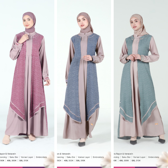 Jual GAMIS ARETA NIBRAS BUSANA MUSLIM WANITA TERBARU 2025 BESTSELLER ...