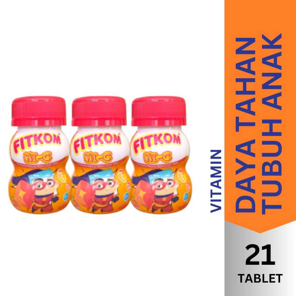 Jual FITKOM HI-C - Tablet Hisap Multivitamin Anak Rasa Jeruk - isi 21 ...