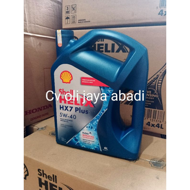 Jual OLI SHELL HELIX HX7 PLUS 5W-40 4 LITER ORIGINAL BARCODE | Shopee Indonesia