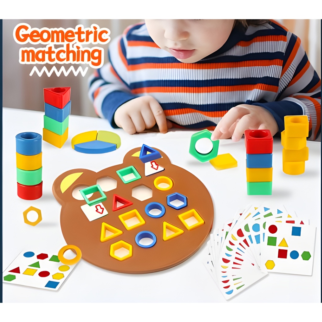 Jual MAINAN ANAK | Mainan Edukasi Anak Paud Puzzle Papan Geometri ...