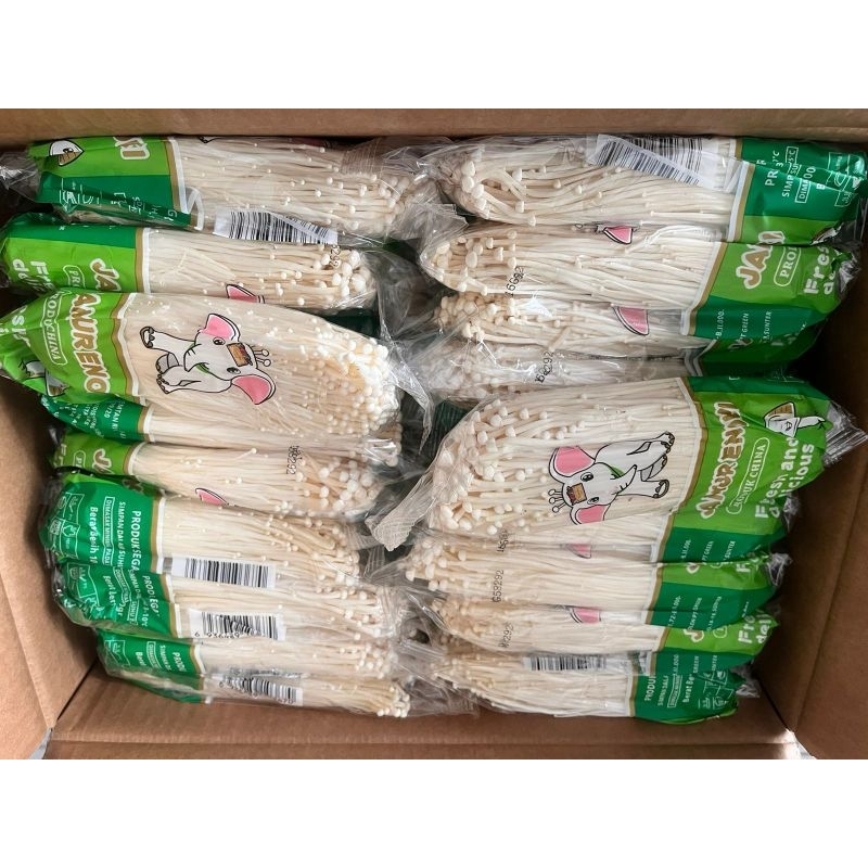 Jual Jamur Enoki (100gr) 1 pack | Shopee Indonesia