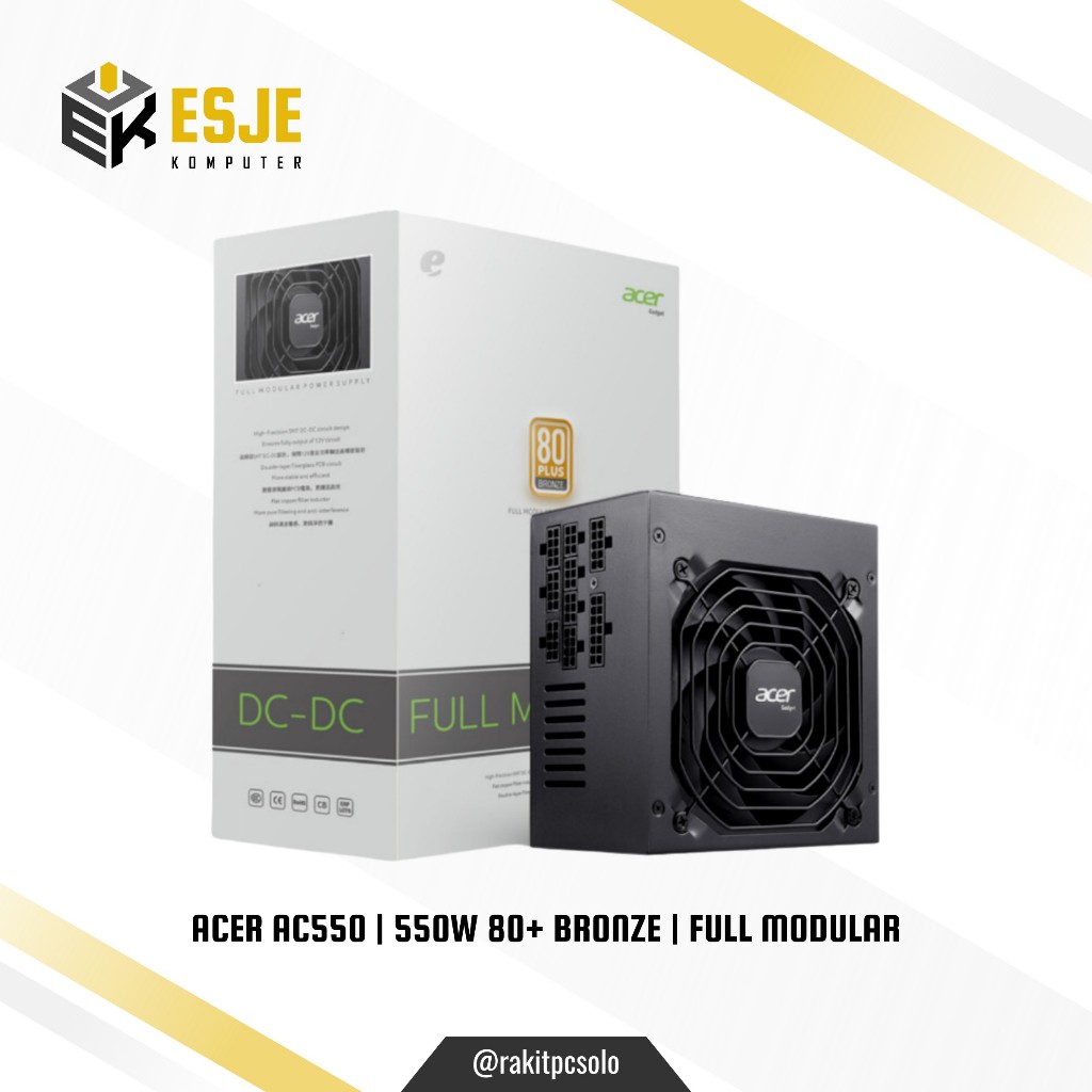 Jual Power Supply ACER 550W 80+ BRONZE FULL MODULAR ACER AC550 550WATT ...