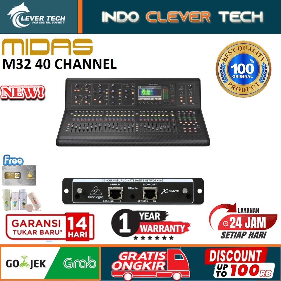 Jual Midas M32 Live Mixer Digital 40 Channel Digital Mixer Midas M-32 ...