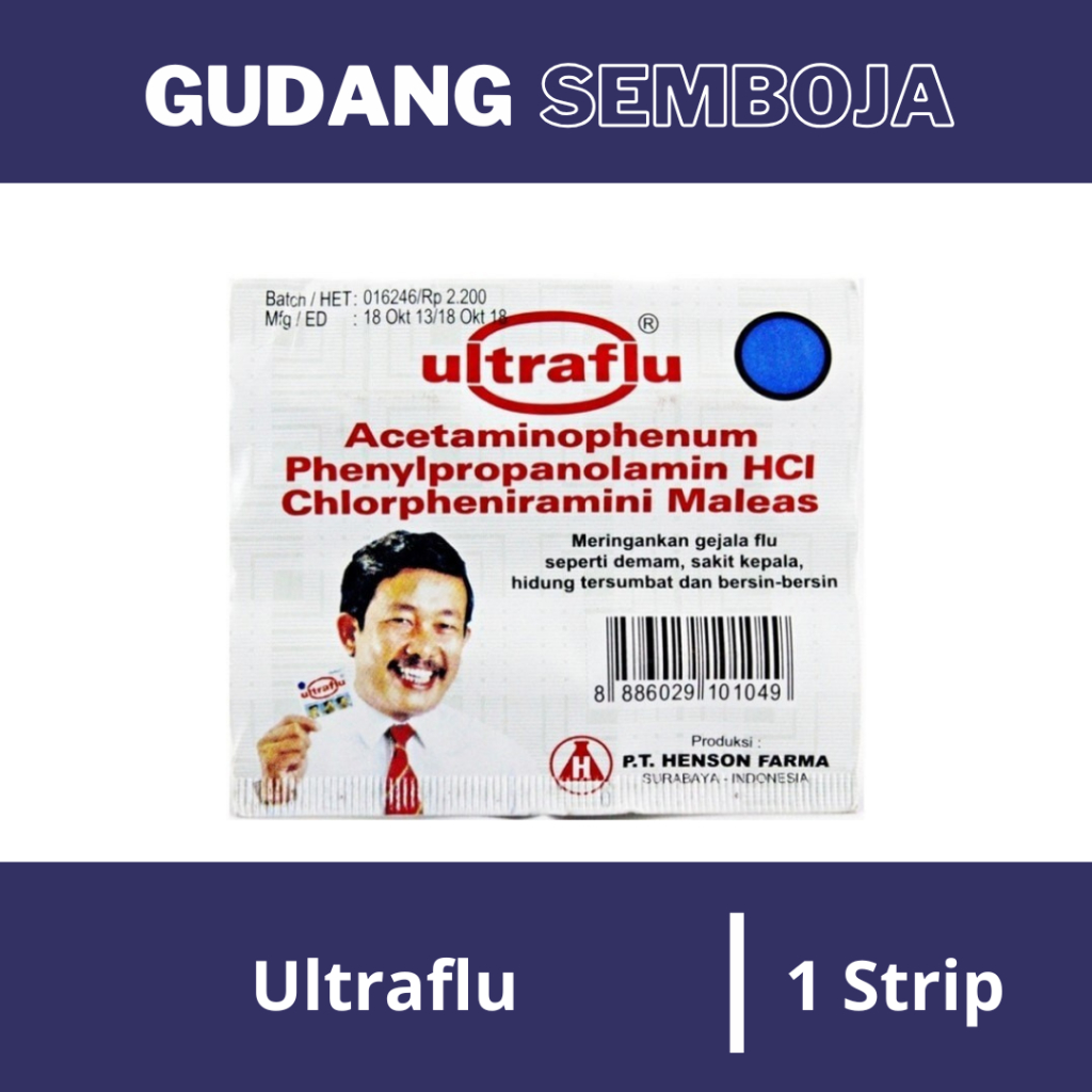 Jual Ultraflu Strip Isi 4 Kaplet / Obat Batuk Pilek Sakit Kepala ...