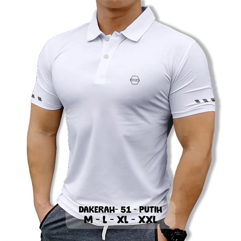 Jual Kaos Polo Shirt Dry Fit Kancing Uv protection Buat Olahraga Gym ...