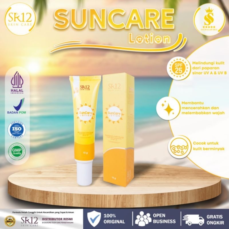 Jual SUNCARE LOTION SR12 SUNSCREEN WAJAH PELEMBAB WAJAH MELINDUNGI ...