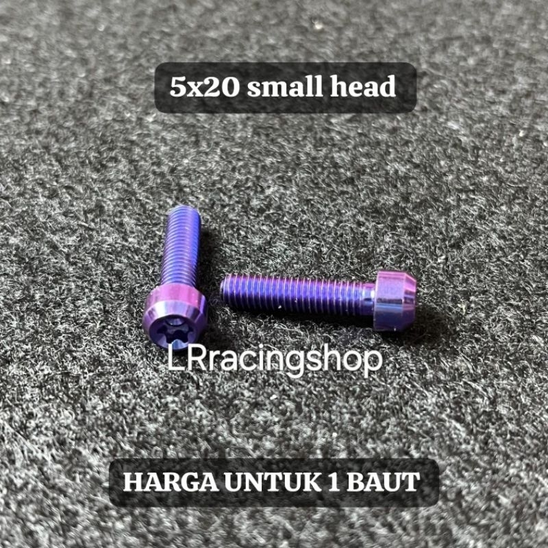 Jual Baut Small Head probolt titanium 5x20 drat 8 Panjang 2 cm original Titanium Vietnam ...
