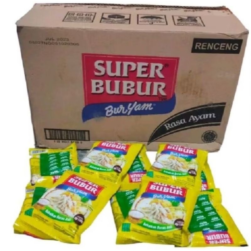 Jual Super Bubur Buryam 1 Dus isi 12 Renteng x 10 Sachet @22gr | Shopee ...