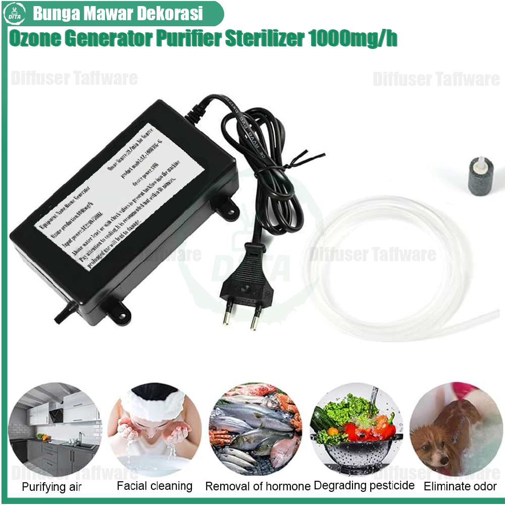 Jual VOSOCO Ozone Generator Water Air Purifier Sterilizer 1000 mg - AZ-1000MG-G - Black Ozone ...
