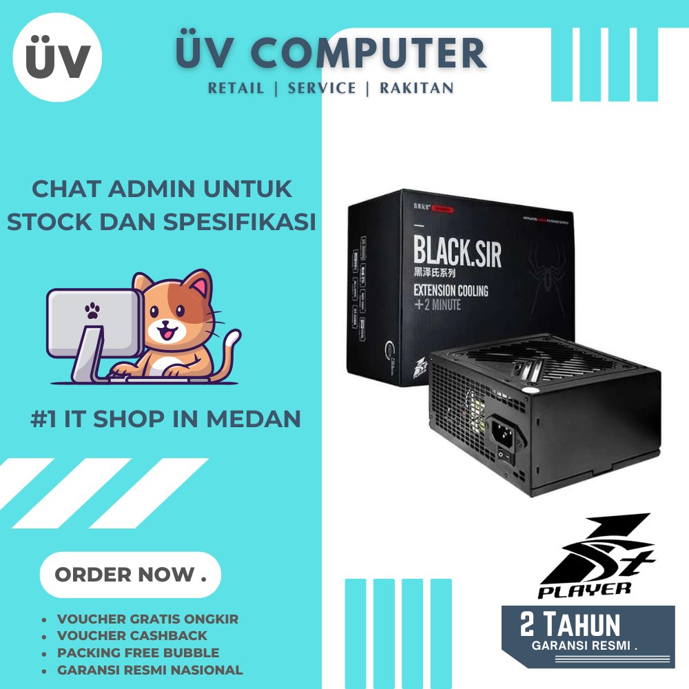 Jual Power Supply PSU Internal PC Komputer | 1Stplayer Black SIR 450W ...
