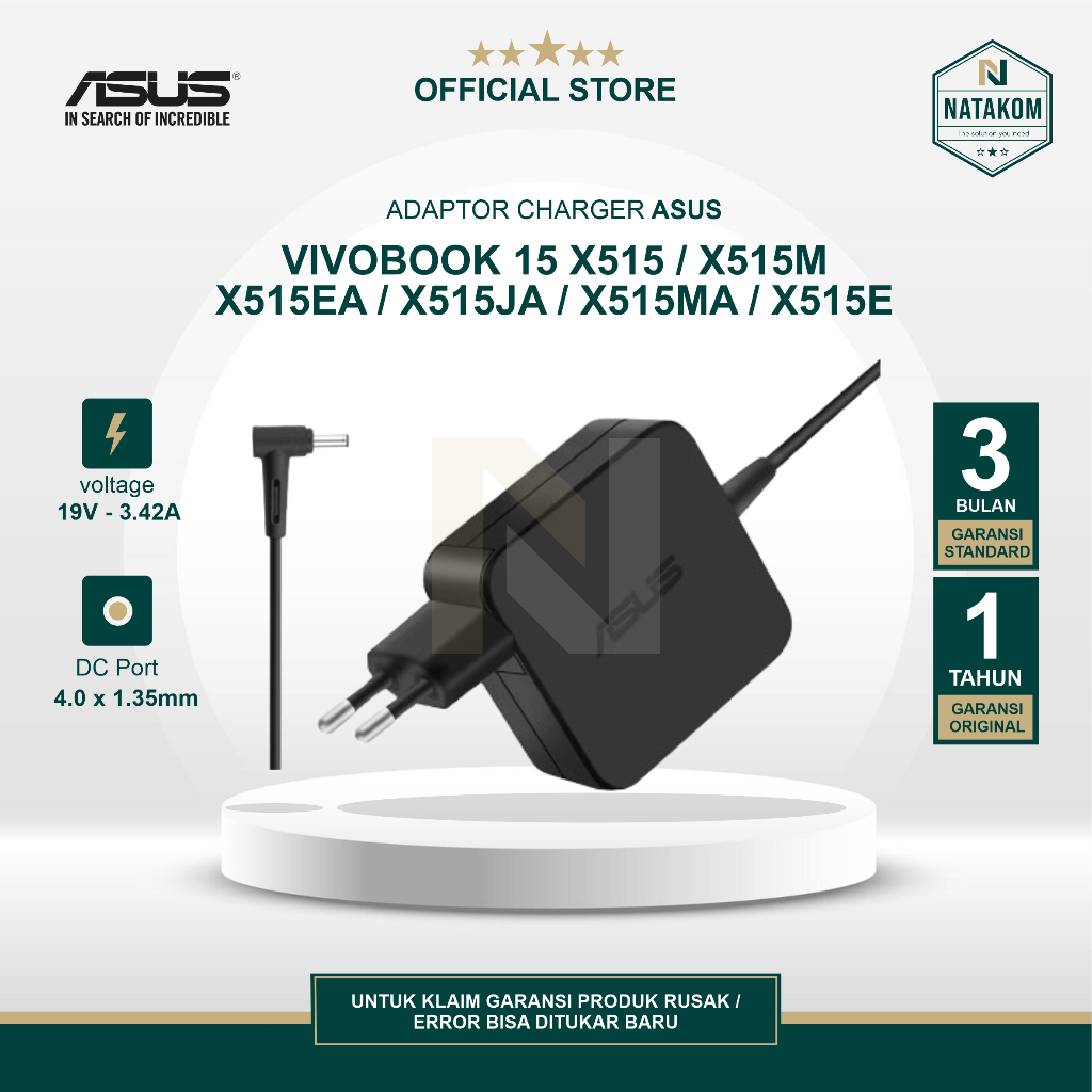 Jual ADAPTOR CHARGER ASUS VIVOBOOK 15 X515 X515M X515EA X515JA X515MA ...