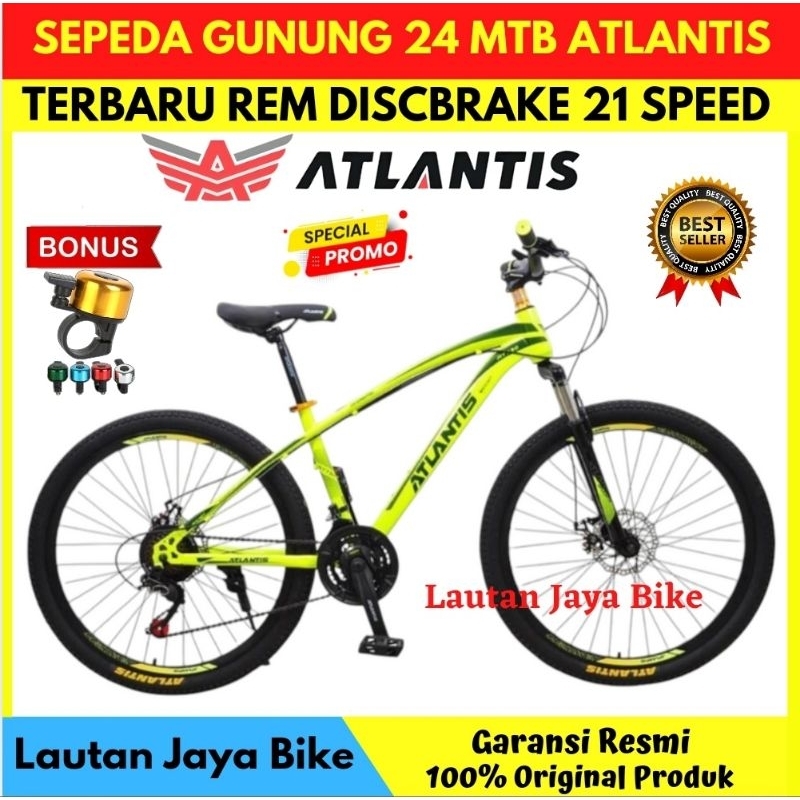 Jual Sepeda Gunung MTB 24 Atlantis Sporty Rem Discbrake New | Shopee Indonesia