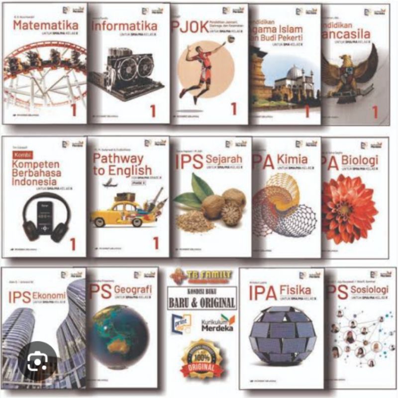 Jual buku pelajaran sma kls x kurikulum merdeka 1paket | Shopee Indonesia