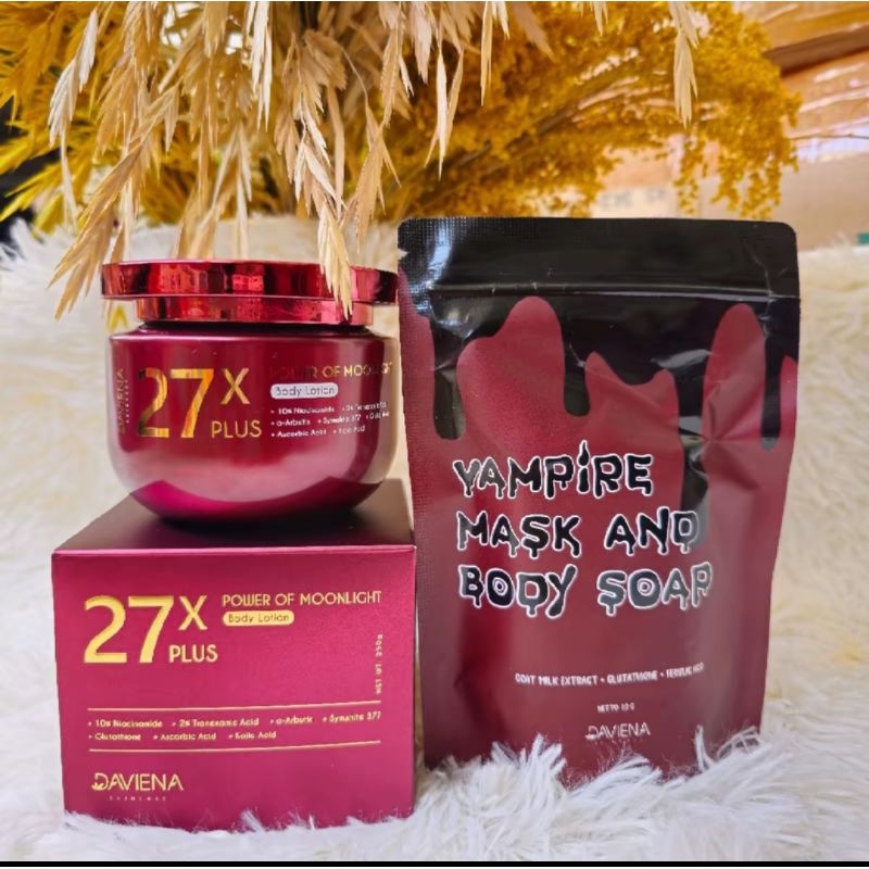 Jual PAKET BUNDLING (NEW HB DAVIENA 27X + VAMPIRE BODYSOAP) | Shopee ...