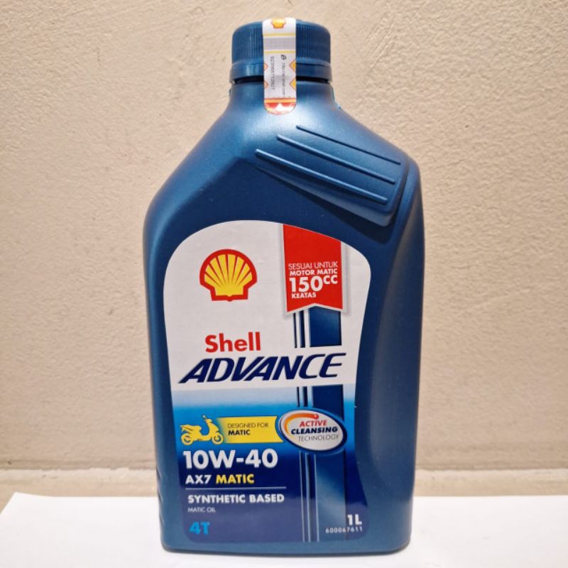 Jual Oli SHELL ADVANCE AX7 Matic Scooter 15W-40 1liter oli motor matic ...