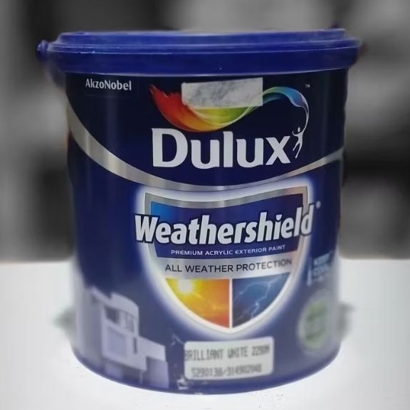 Jual Dulux weathershield premium acrylic exterior paint cat tembok ...