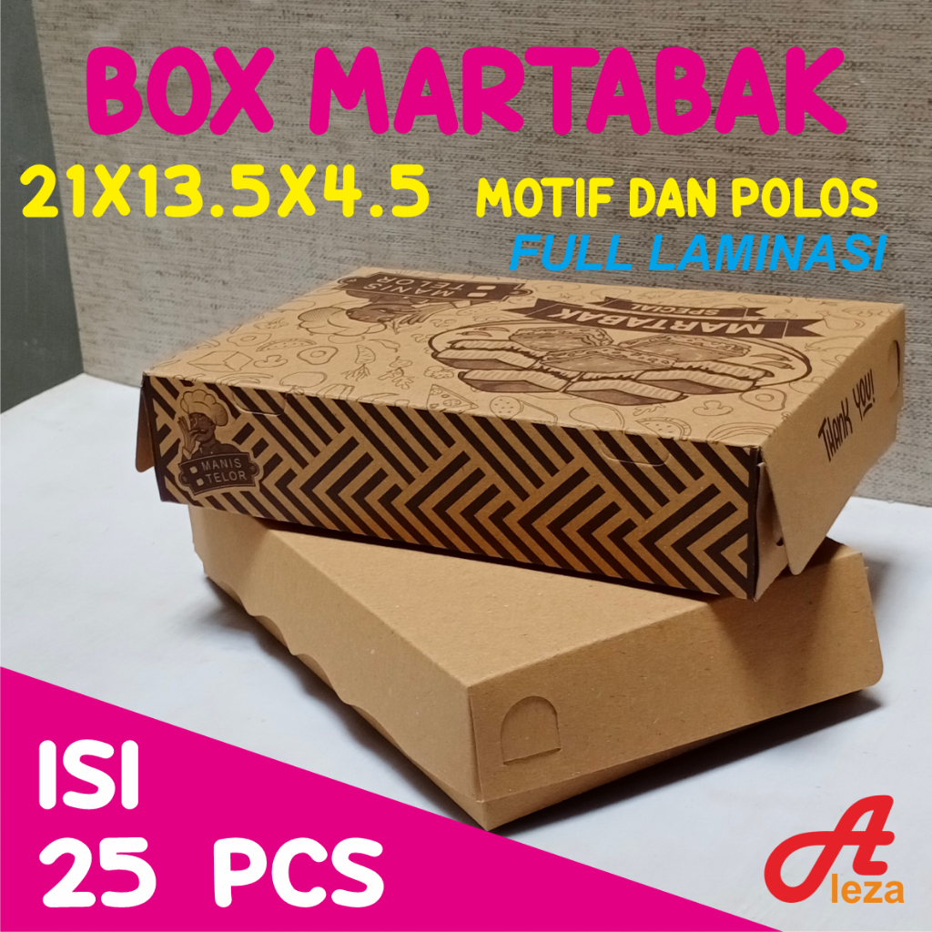Jual Dus Martabak /Box Martabak/ Kotak martabak Full Laminasi isi 25 ...