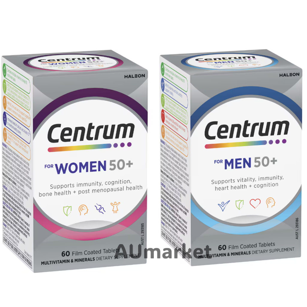 Jual Centrum Men Women 50+ Daily Multivitamin Multi Vitamin Supplements ...