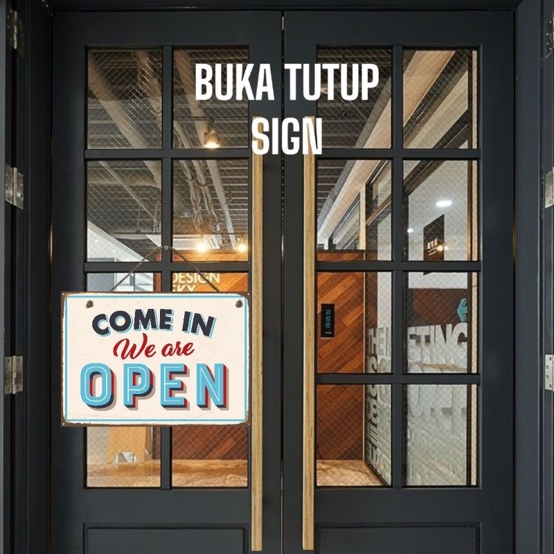 Jual OLDIES PAJANGAN SIGN OPEN CLOSE TOKO CAFE WARUNG KOPI VINTAGE ...