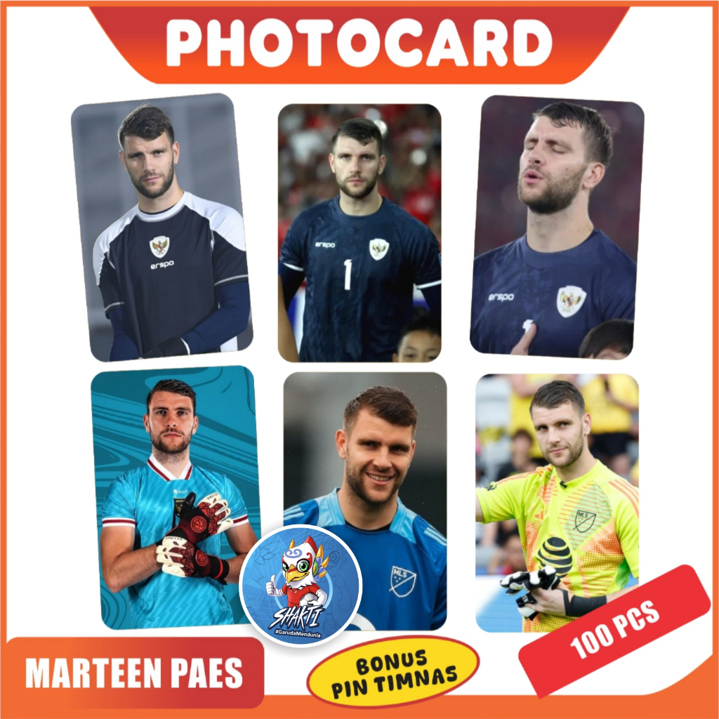 Jual Photocard Marteen Paes Timnas 100 PCS Bonus Pin Sticker COD ...