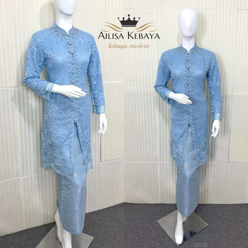 Jual KEBAYA KANCING PAYET BROKAT MIX SONGKET-KEBAYA MODERN-SET KEBAYA ...