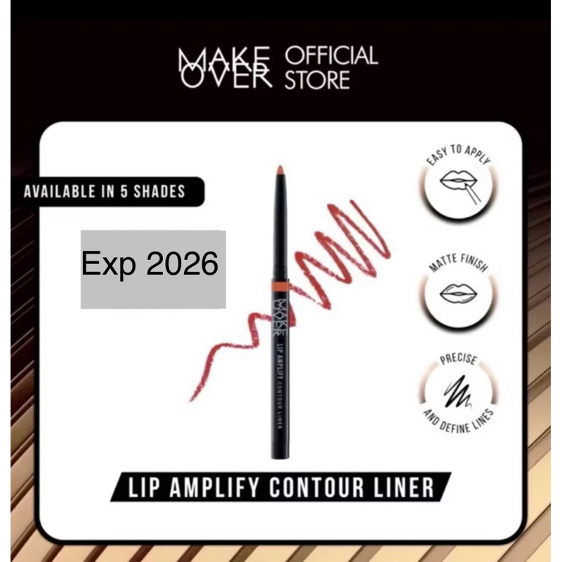 Jual [EXP 2026]MAKE OVER Lip Amplify Contour Liner 0.2 g - Lip Liner ...