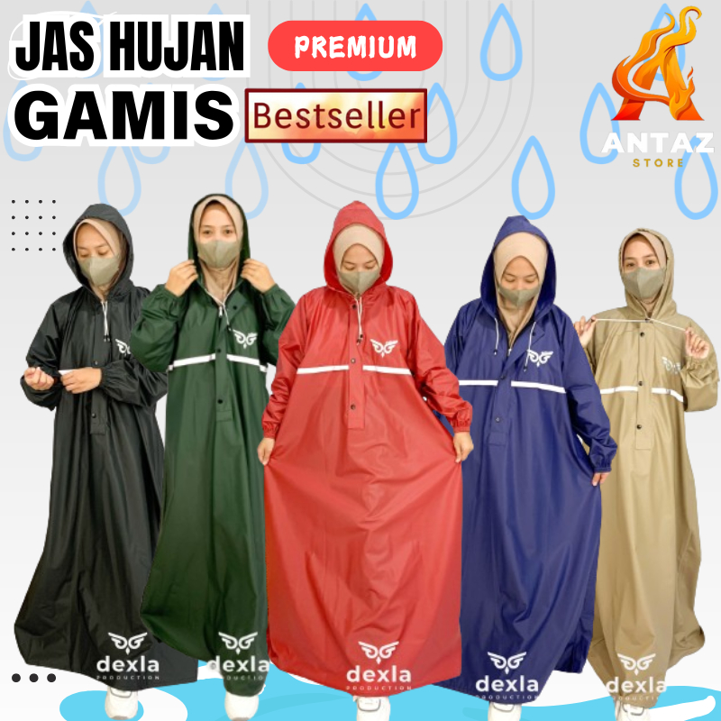 Jual Jas Hujan Hijab Gamis Perempuan Wanita Muslimah Remaja Dewasa ...