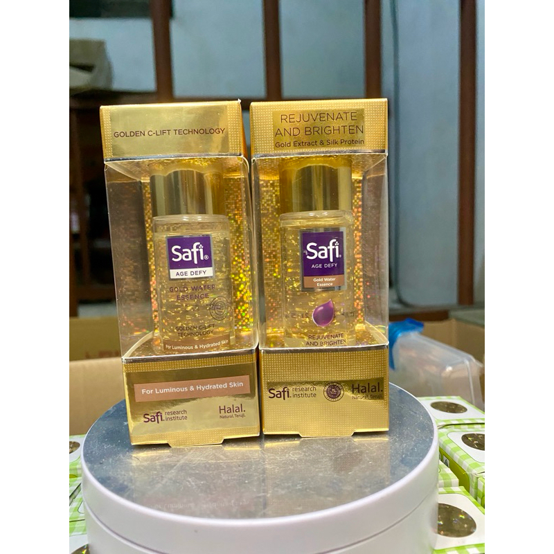 Jual 100% Safi Age Defy Gold Water Essence ( kemasan botol kaca ...